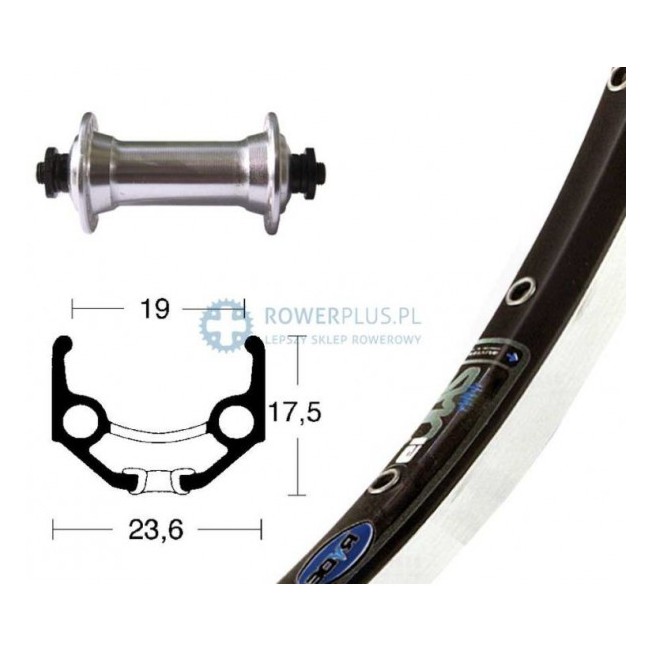 Koło 28 cali: Shimano HB-RM40 / FH-RM30, Rigida Zac 19 - sklep Rowerplus.pl